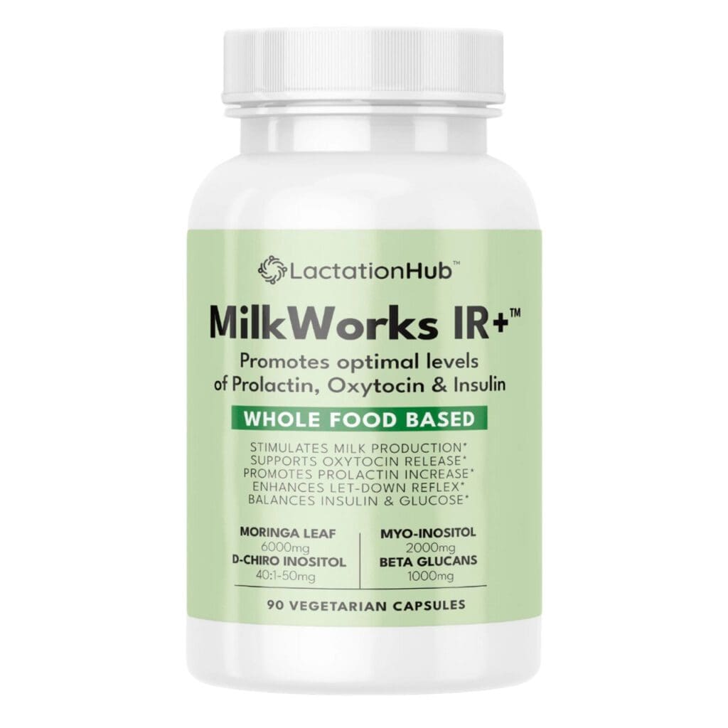 Lactation Hub - MilkWorks IR+ Whole Food Moringa, Myo Inositol + D ...